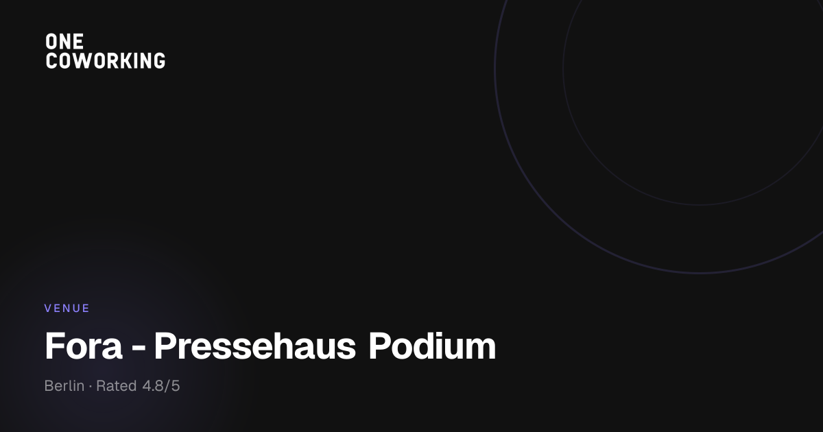 The Office Group Pressehaus Podium